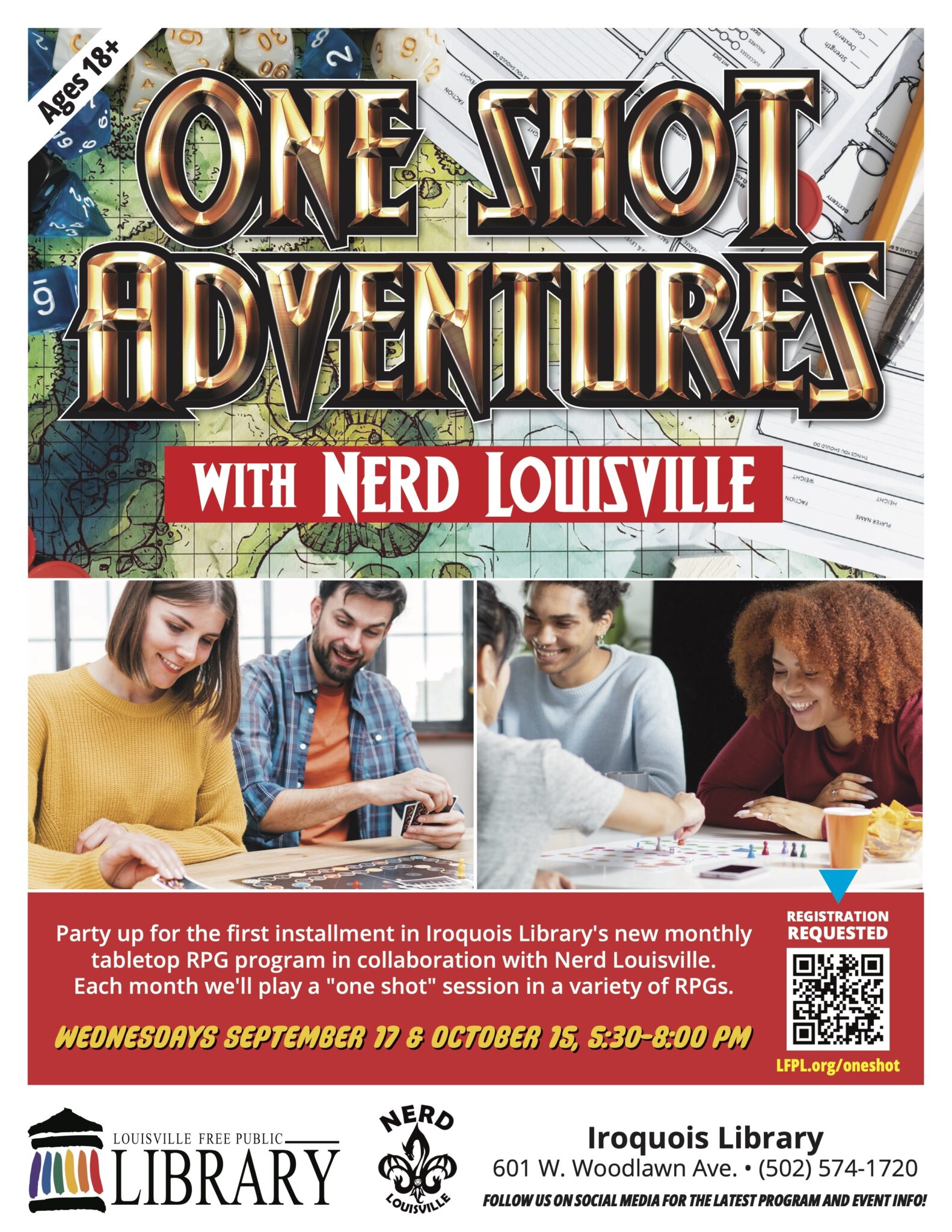 One-Shot RPG Adventures at Iroquois Library (October 15, 2025) - Nerd ...